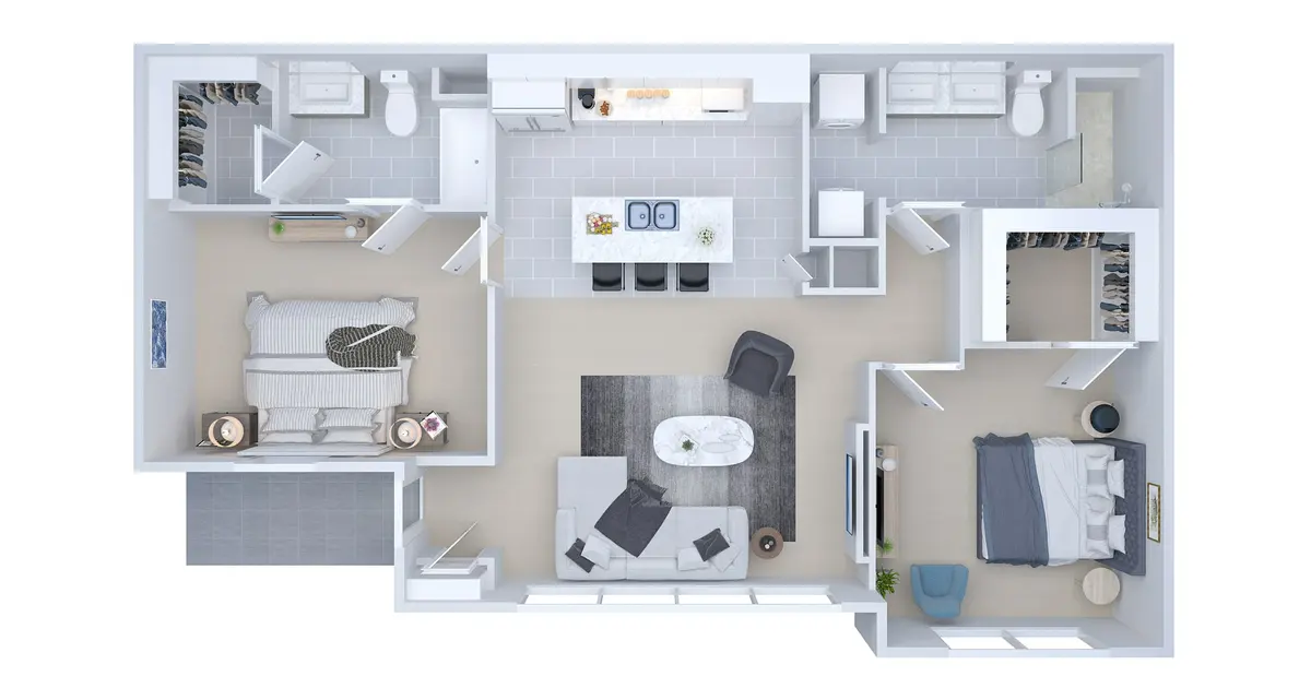 Unit 232 - 2x2 | Crown at Seven Oaks